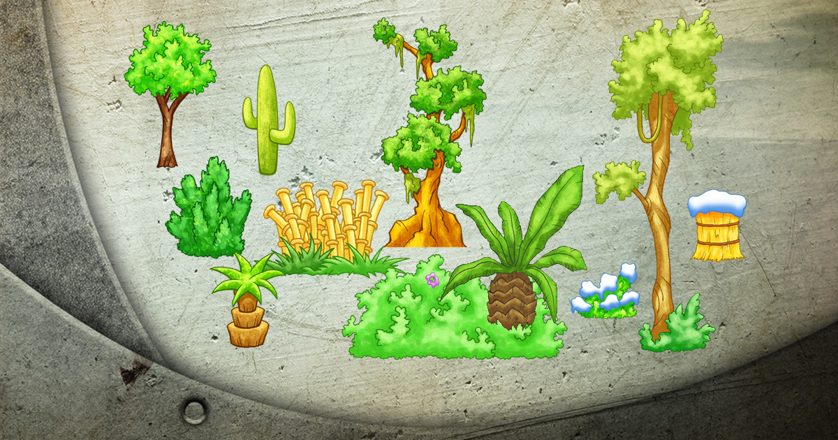 Handpainted Plants | 2D Environments | Unity Asset Store