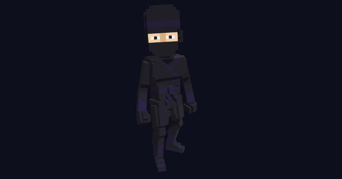 3D Voxel Model - Ninja Character | 3D Humanoids | Unity Asset Store