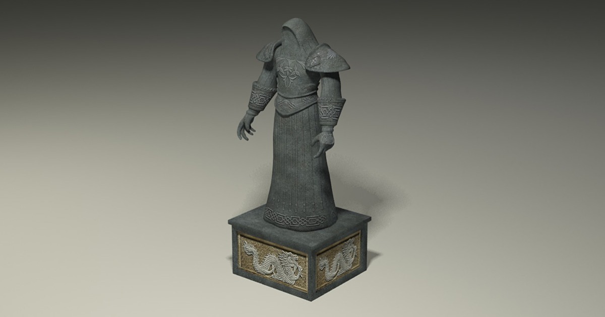 Stone monk statue | 3D Furniture | Unity Asset Store