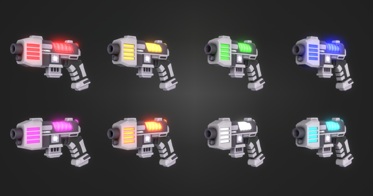Neon Cyber Weapon Pack - Blaster | 3D Weapons | Unity Asset Store