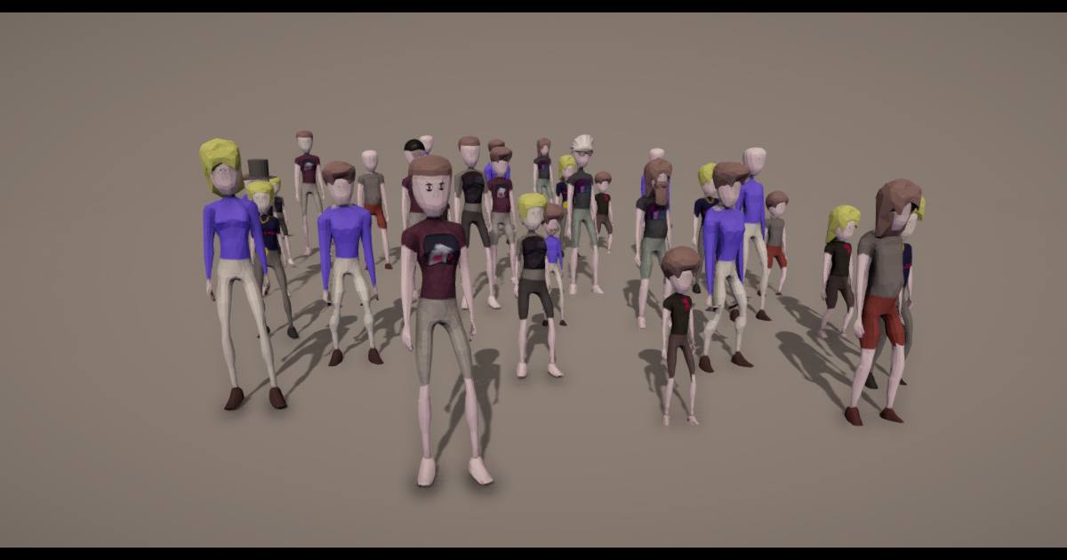 Procedural low poly character manager | Integration | Unity Asset Store