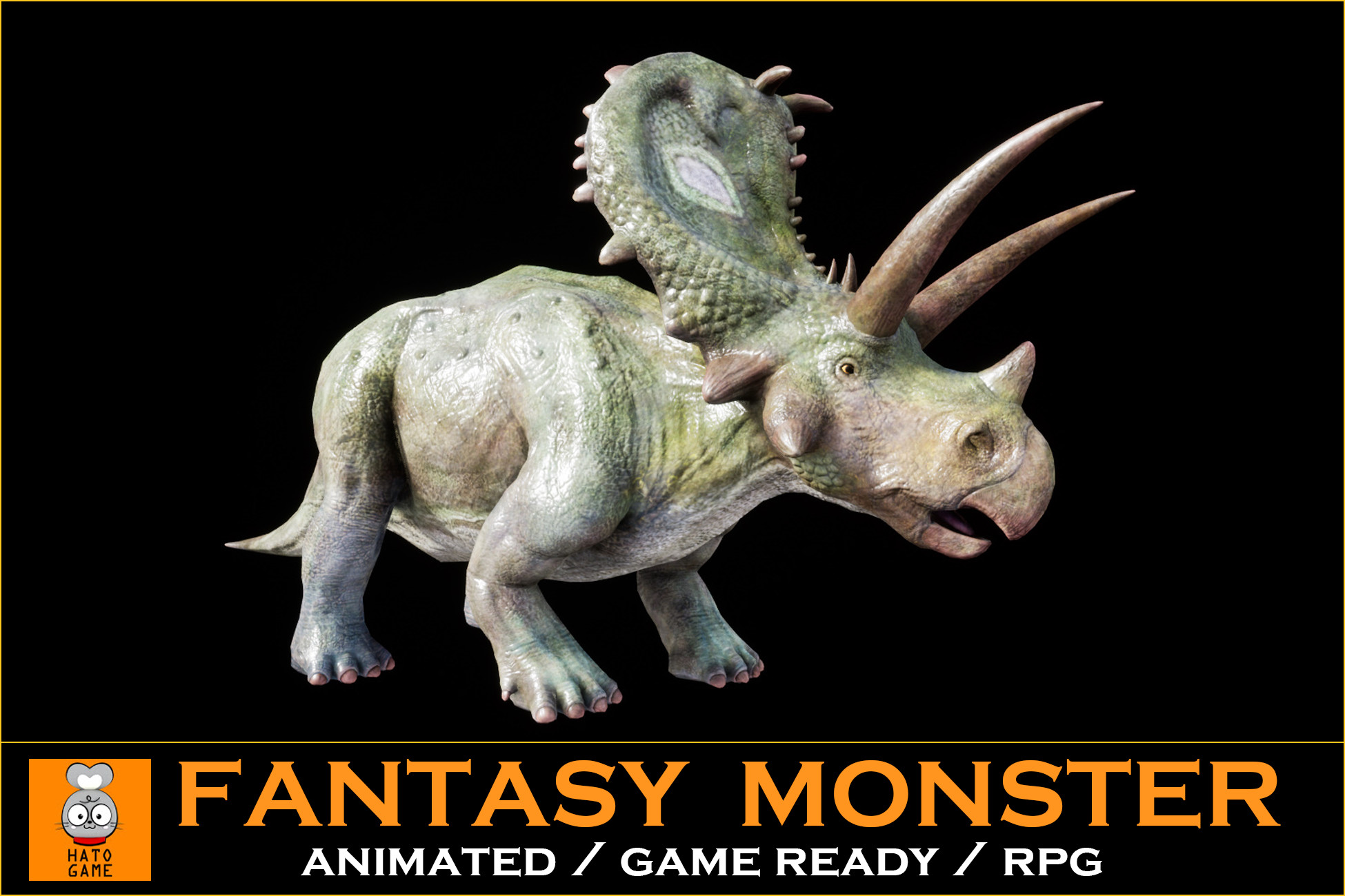 01_Monster: Triceratops | 3D Characters | Unity Asset Store
