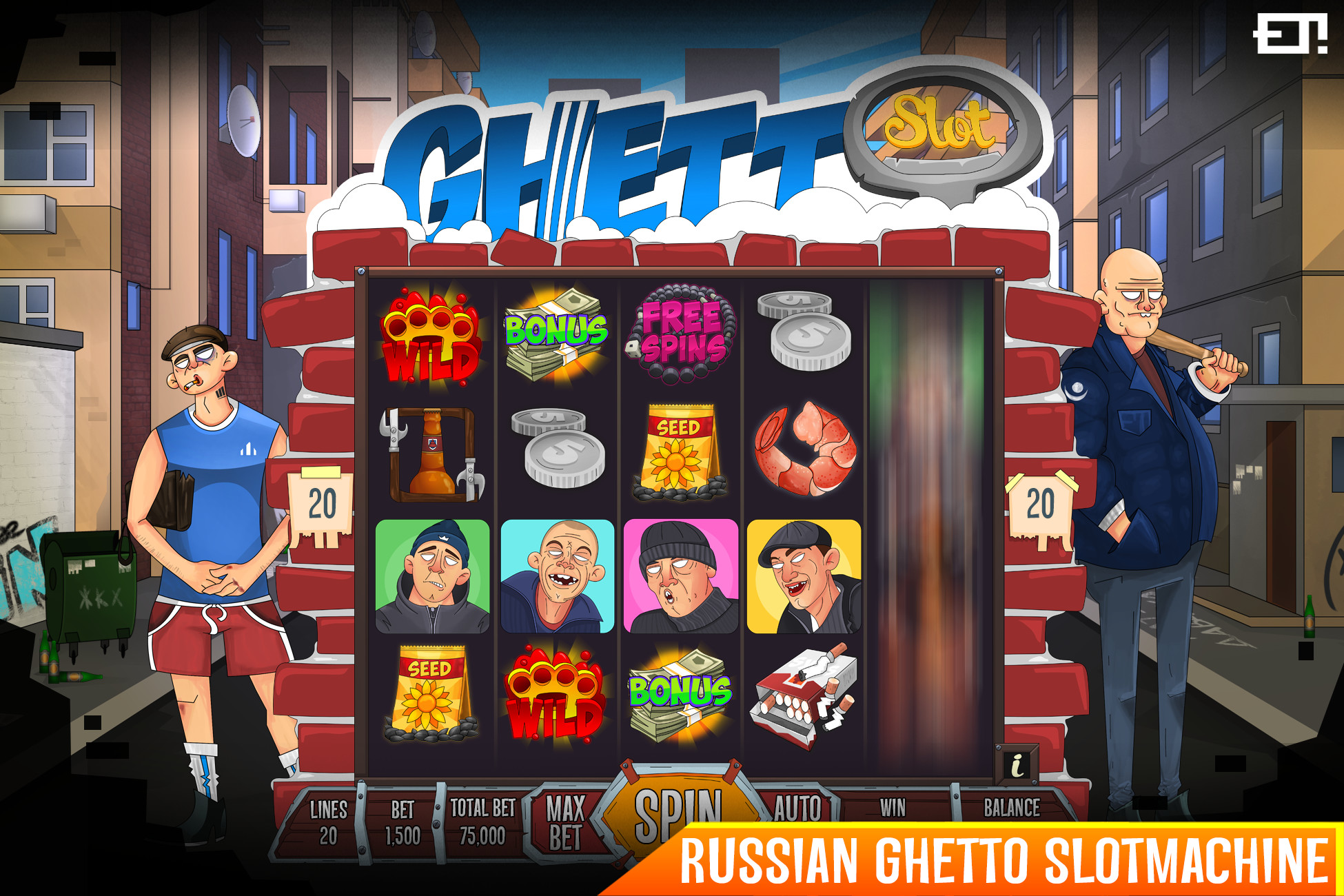 Ghetto slot machine game template | 2D Icons | Unity Asset Store