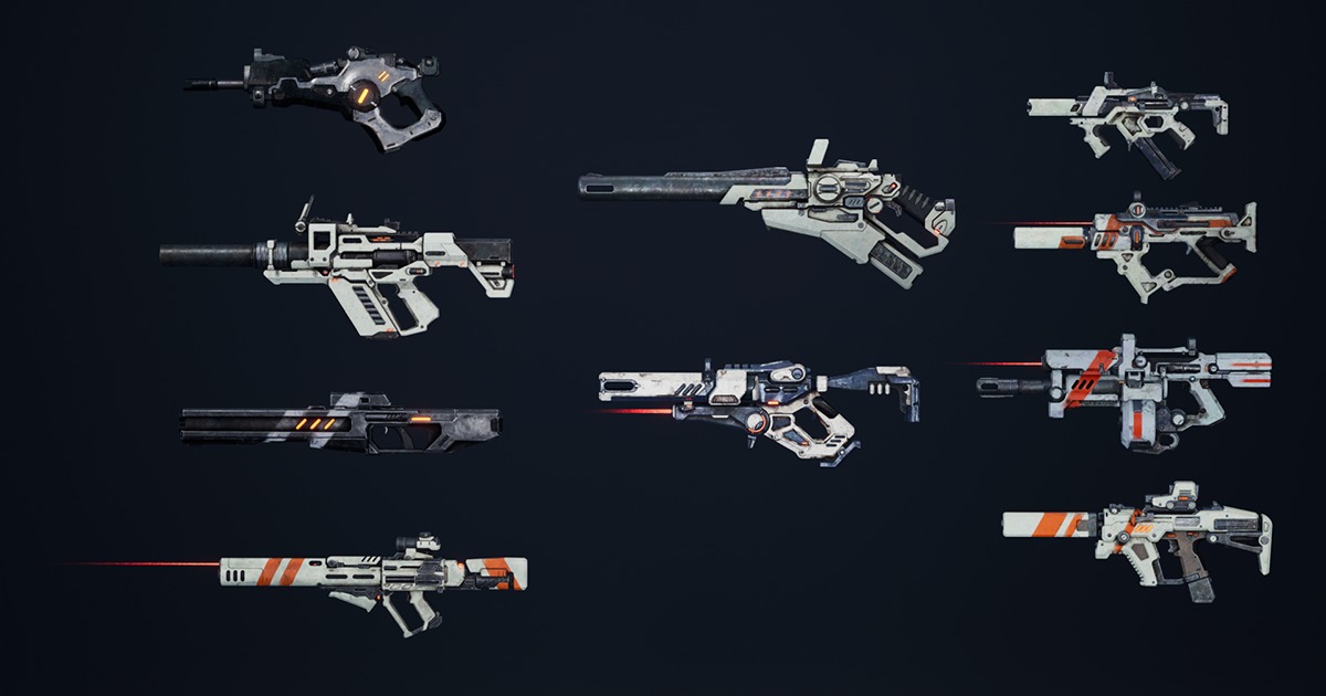Sci Fi Pack Gun Vol1 | 3D Weapons | Unity Asset Store