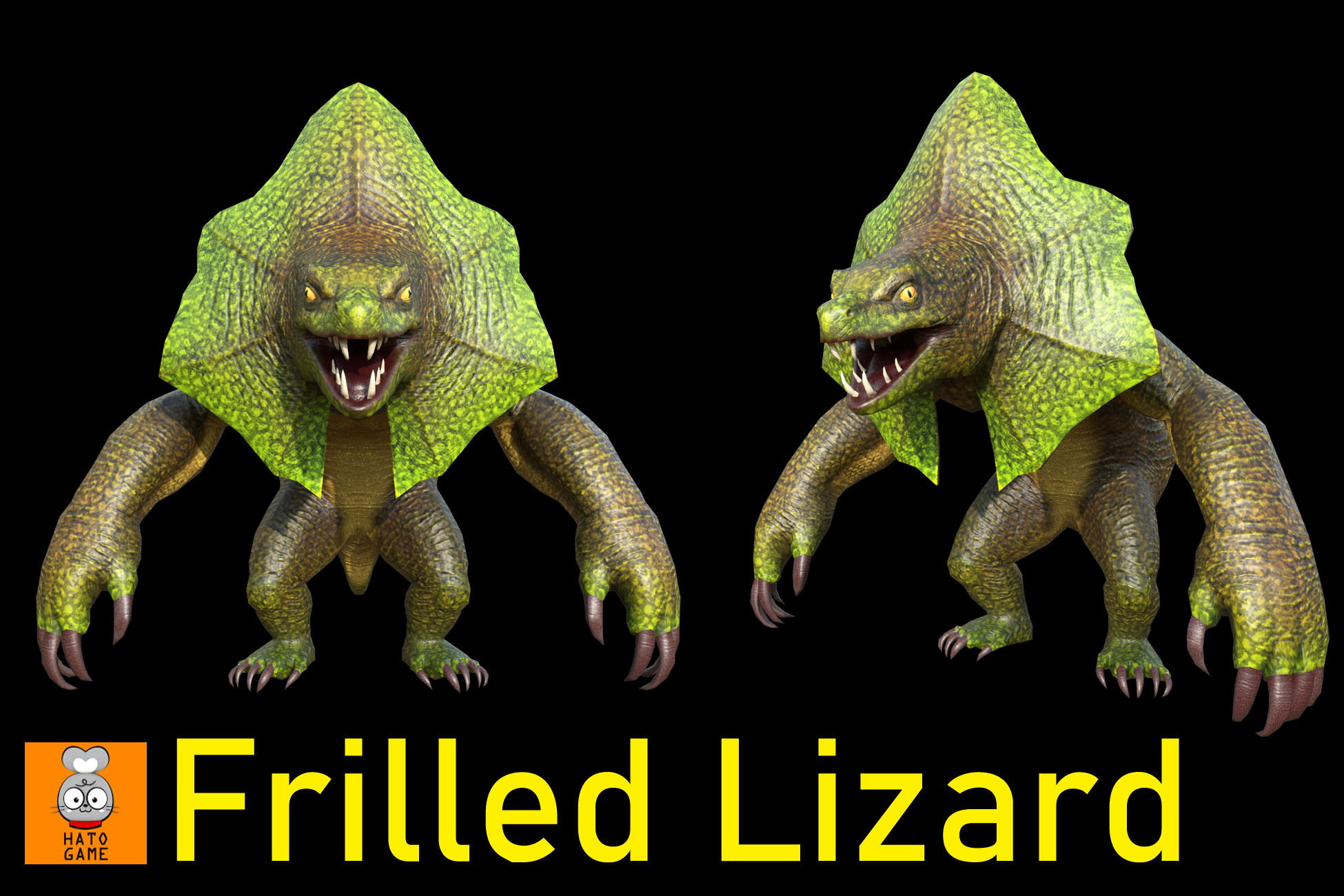 Monster: Frilled Lizard | 3D Creatures | Unity Asset Store