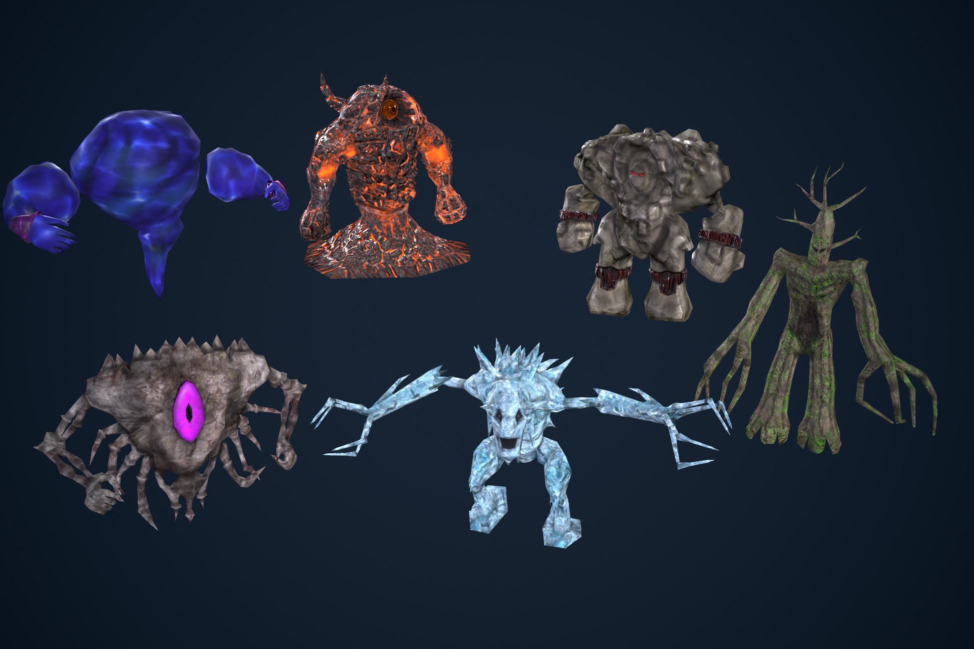 Elemental spirits pack | 3D Creatures | Unity Asset Store