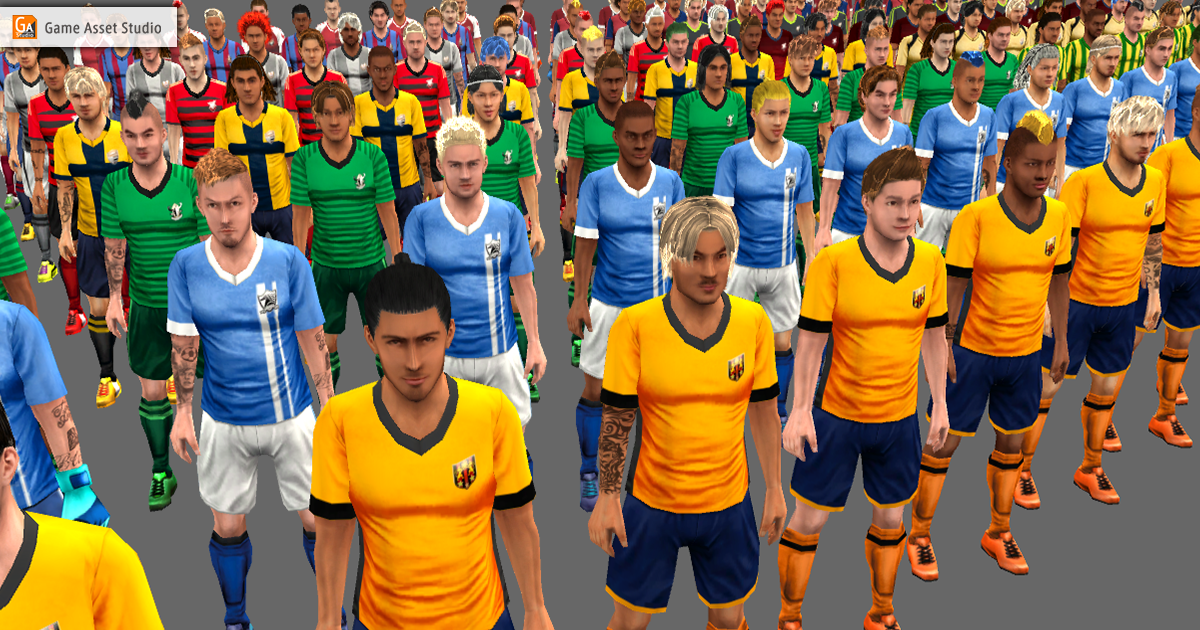 Soccer Players & Uniforms Extension Pack | 3D Characters | Unity Asset ...