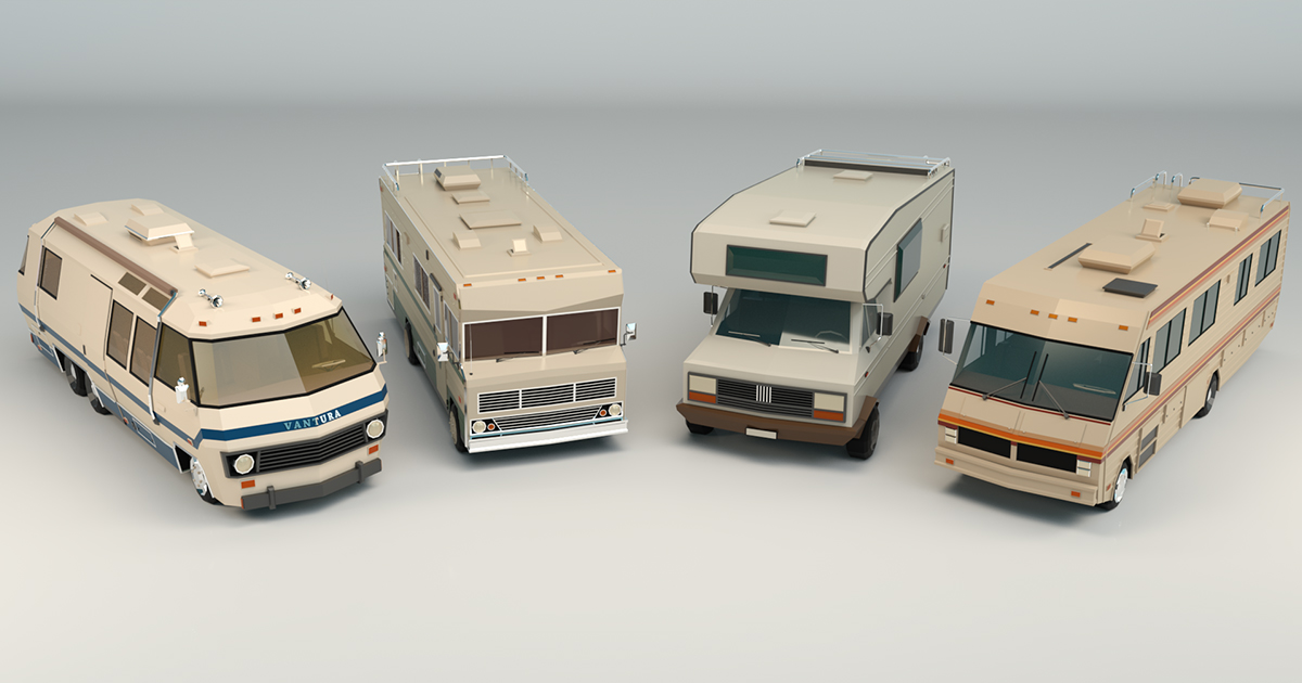 Low Poly Motorhome Pack 01 | 3D Land | Unity Asset Store