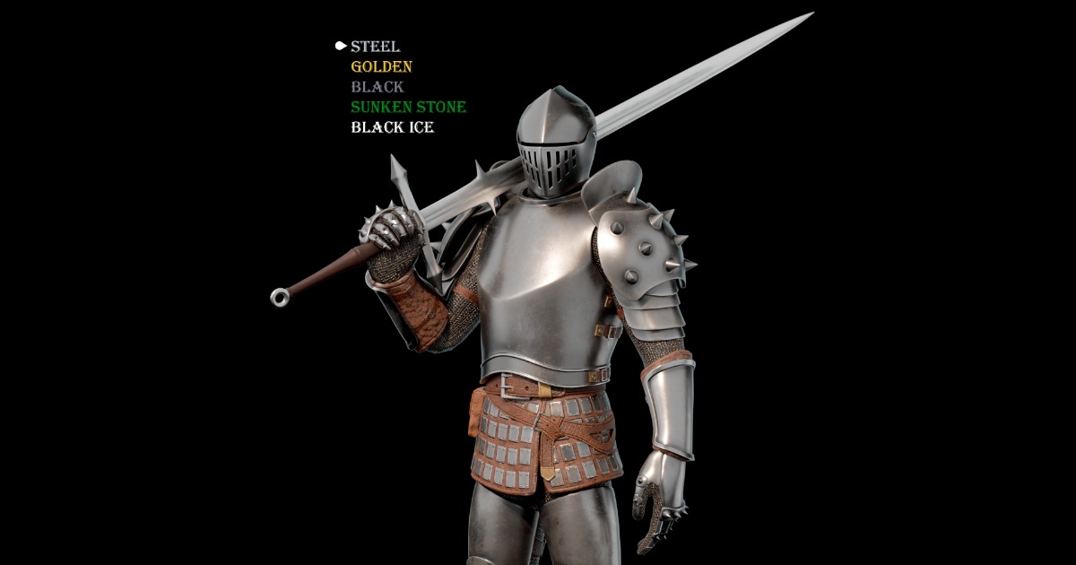 Knight in 5 variations (With long sword) | Characters | Unity Asset Store