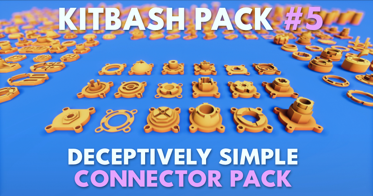 Simple Connector Kitbash #5 | 3D Industrial | Unity Asset Store