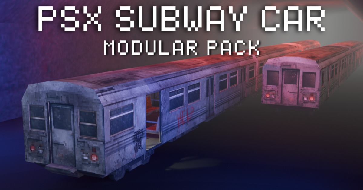PSX Modular Subway Car Pack | 3D Roadways | Unity Asset Store