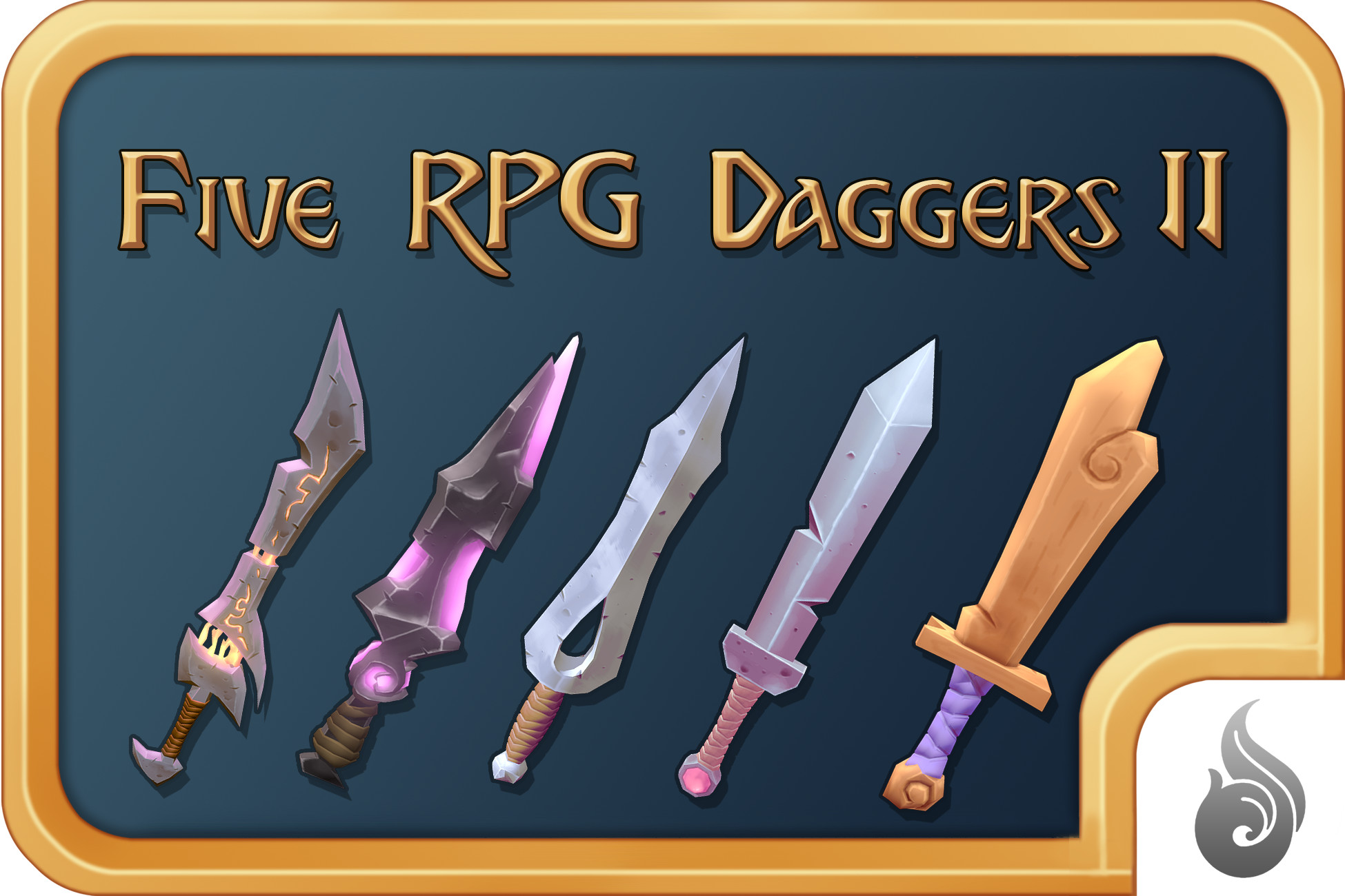 Five Hand-Painted RPG Daggers II | 3D Weapons | Unity Asset Store