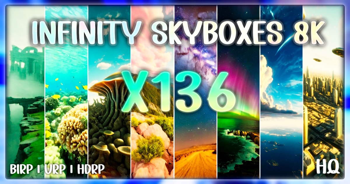 Infinity Skyboxes 8k Ultra-HD Epic & Futuristic HDRI 360 Pack #2 | 2D Sky | Unity Asset Store