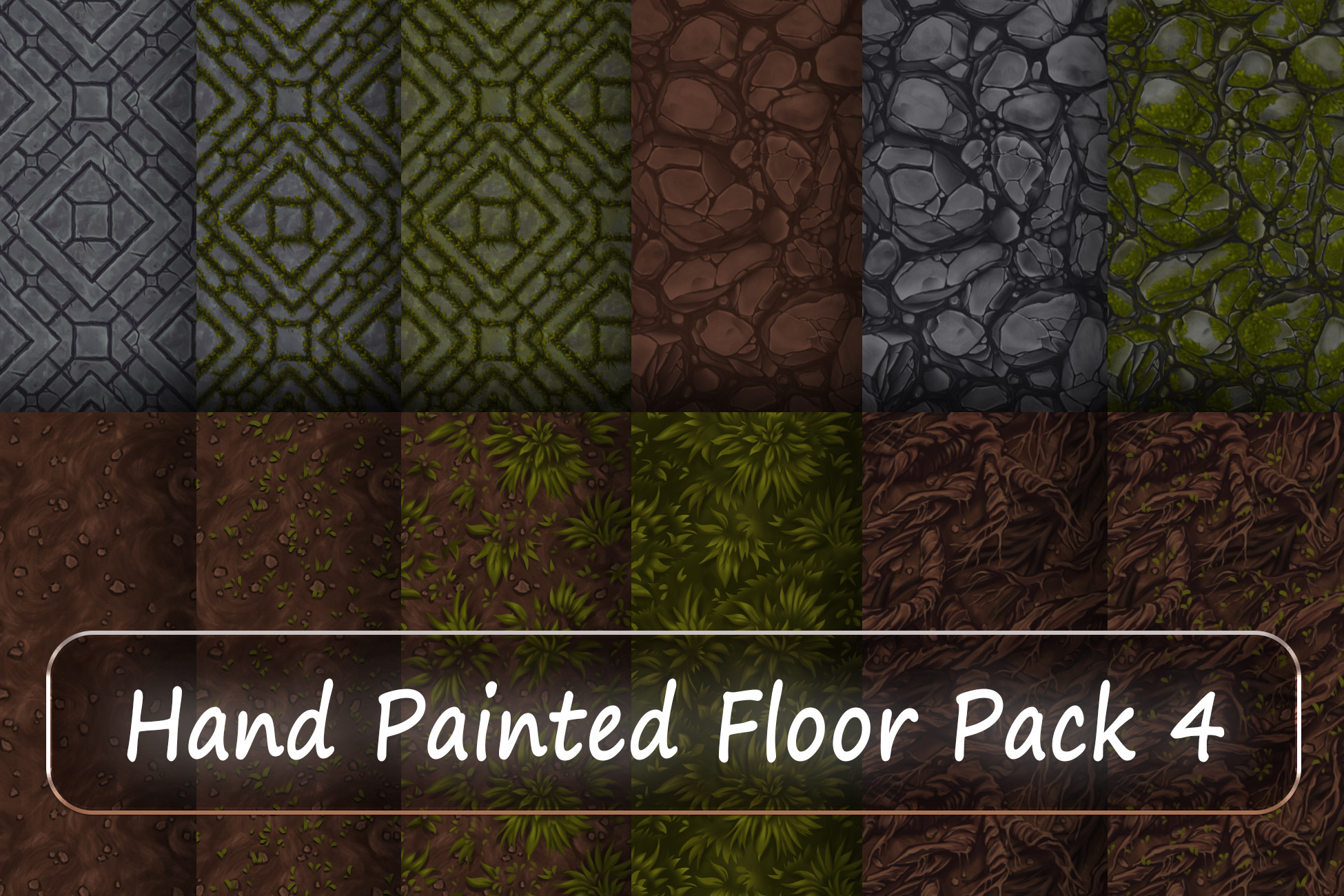 Hand Painted Floor Pack 4 | 2D Textures & Materials | Unity Asset Store