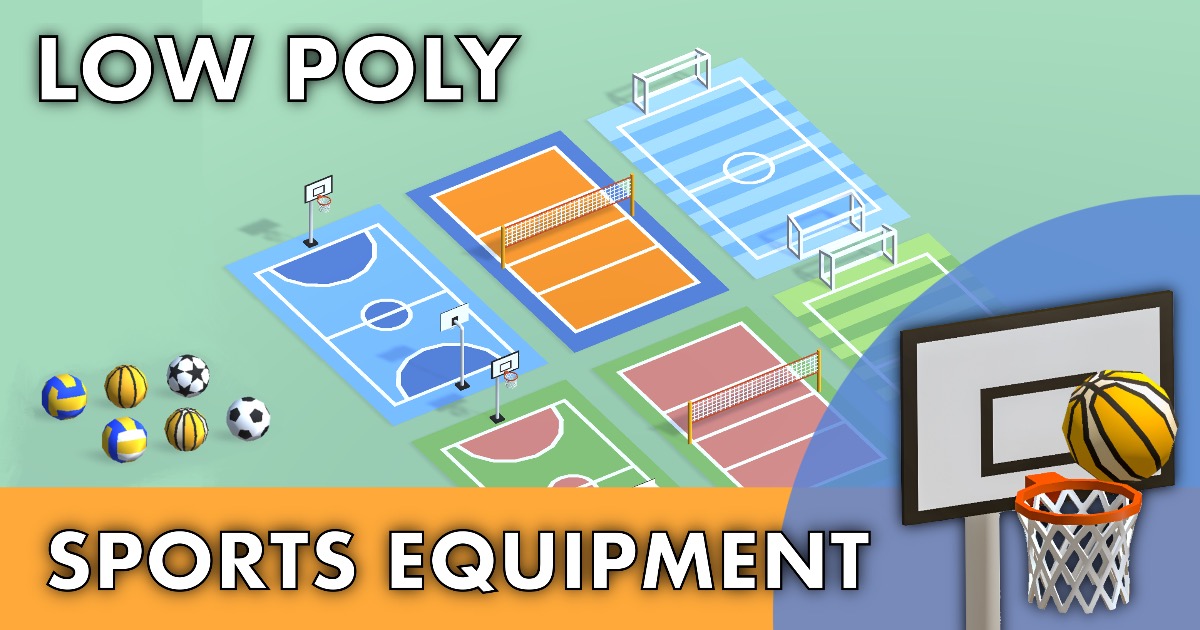 3D Low Poly Sports Equipment Pack | 3D Props | Unity Asset Store