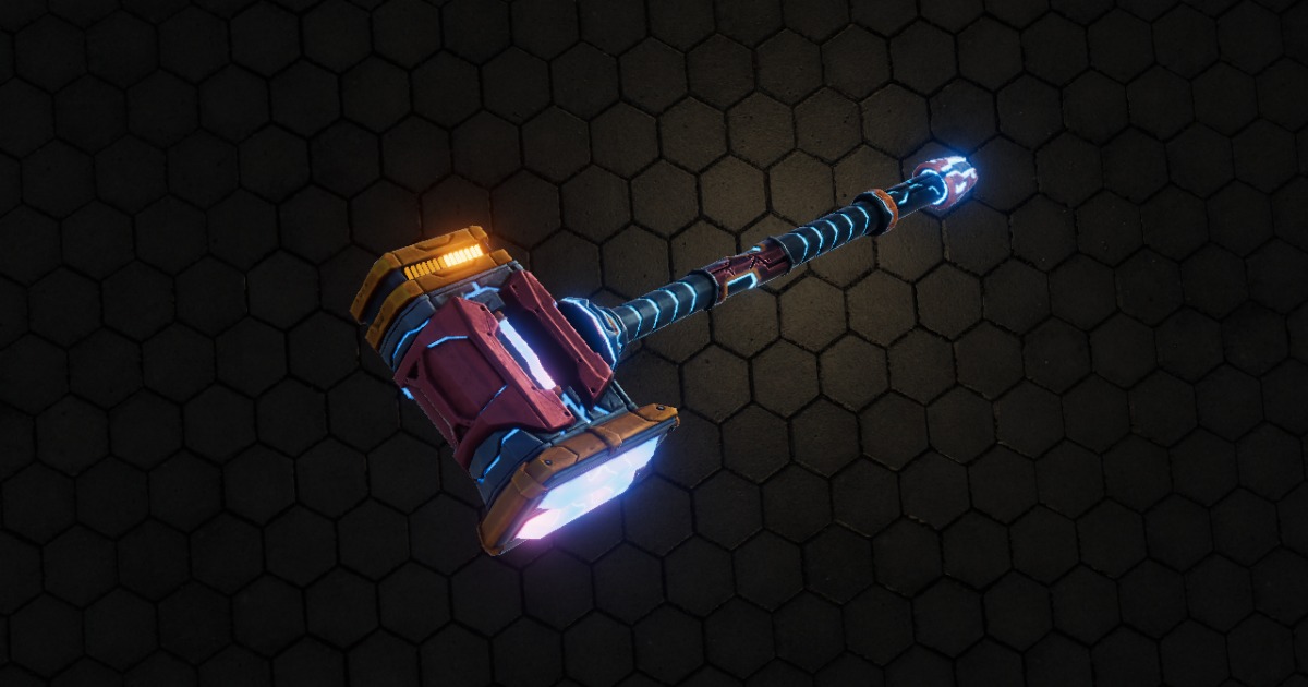 Stylized Sci-fi Hammer with Effects | 3D Weapons | Unity Asset Store