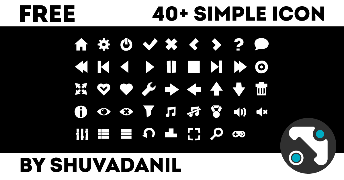 40+ Simple Icons - Free | 2D Icons | Unity Asset Store