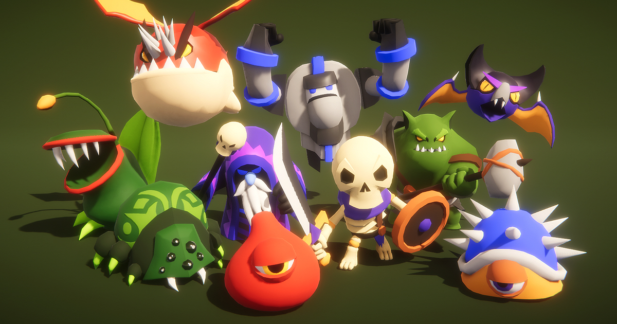 RPG Monster Wave PBR | 3D Creatures | Unity Asset Store