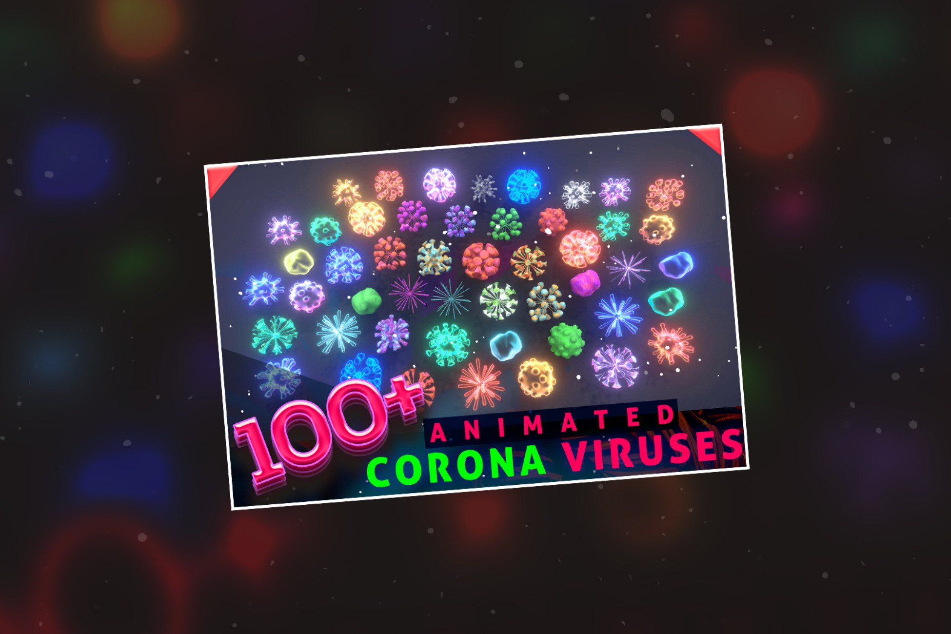 100+ Animated Corona Viruses | 3D Characters | Unity Asset Store