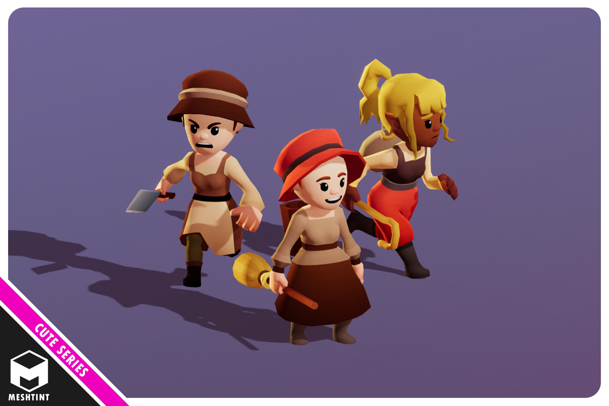 Female Peasant Modular Pack Cute Series | Characters | Unity Asset Store