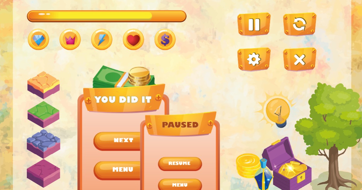 Classic Gold UI | 2D GUI | Unity Asset Store