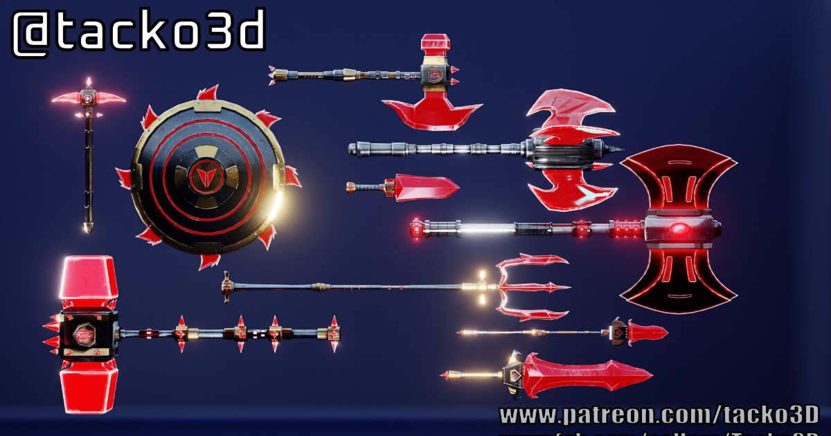 Dark Fantasy Weapons Pack | 3D Weapons | Unity Asset Store