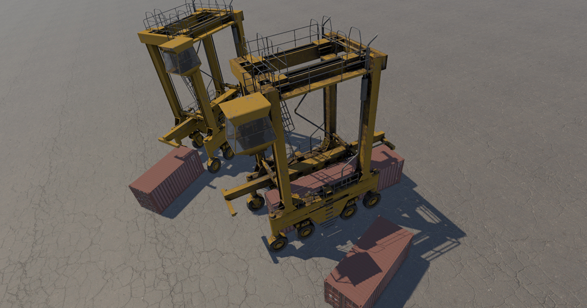 Straddle Crane | 3D Industrial | Unity Asset Store