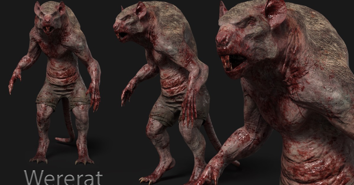 Wererat - Rat Collection | 3D Creatures | Unity Asset Store