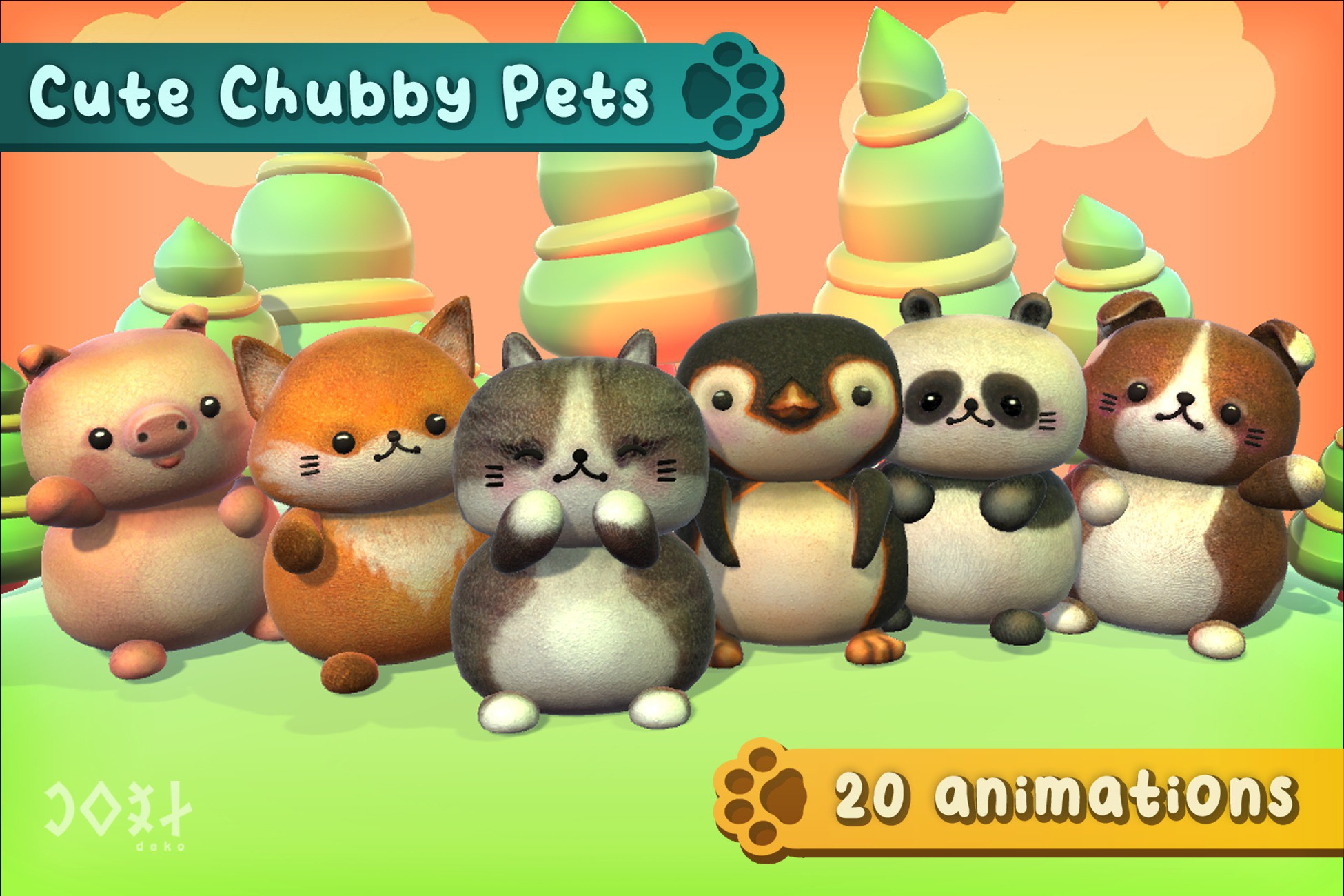 Cute Chubby Pets | 3D Animals | Unity Asset Store
