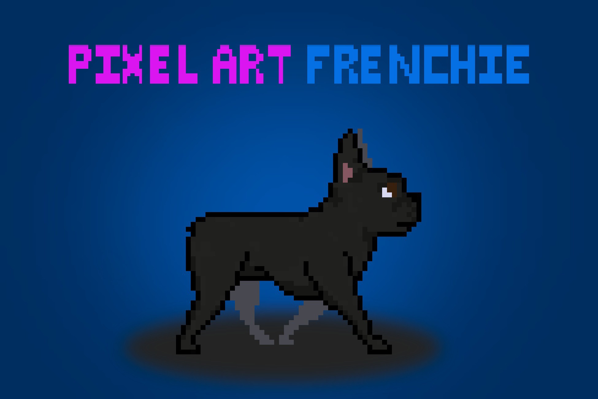 Pixel Art French Bulldog (Black) | 2D Characters | Unity Asset Store