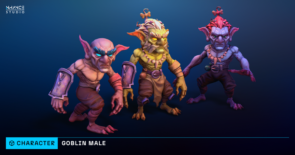 Modular Fantasy Stylized Goblin Male | 3D 角色 | Unity Asset Store