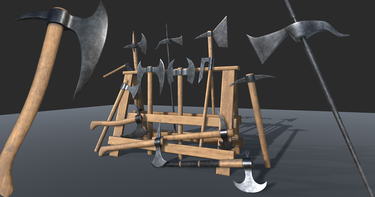 Medieval Axe Weapons Vol1 | 3D Weapons | Unity Asset Store