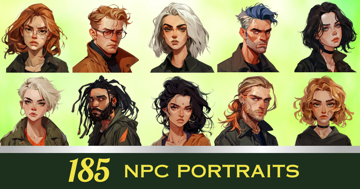 185 Realistic Animated NPC Portraits Pack | 2D Characters | Unity Asset ...