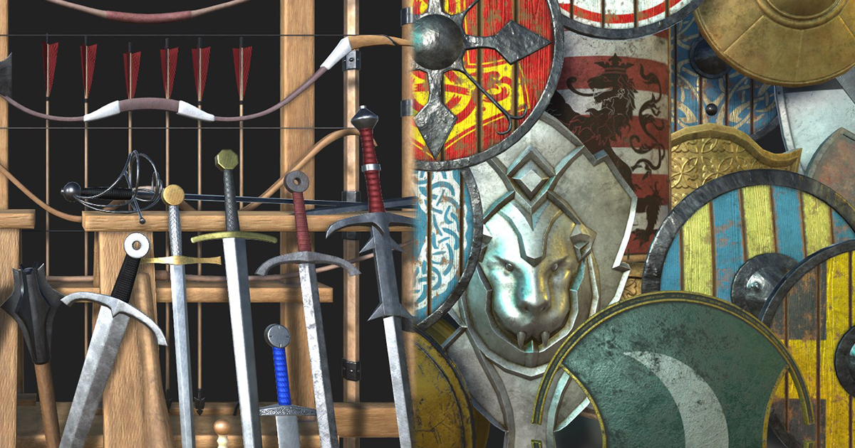 Medieval Weapons and Shields Bundle | 3D Weapons | Unity Asset Store