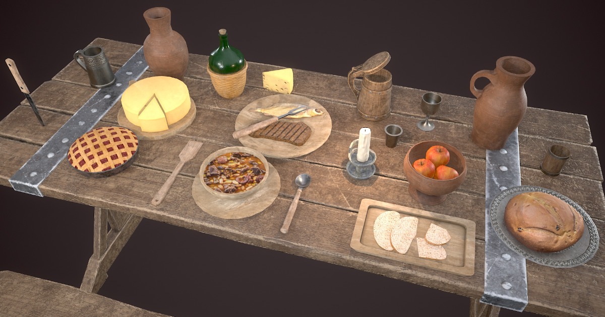 Medieval Dinner | 3D Props | Unity Asset Store