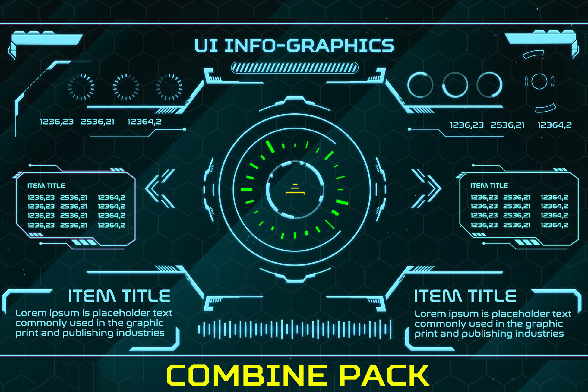 Scifi Game Ui Tech Infographics Pack 2d Gui Unity Asset Store