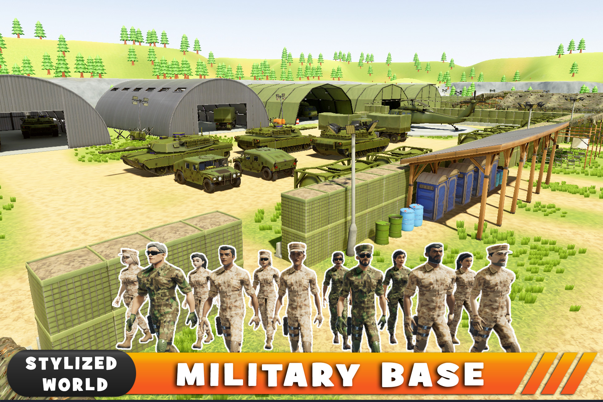 Stylized Military Base | 3D Urban | Unity Asset Store