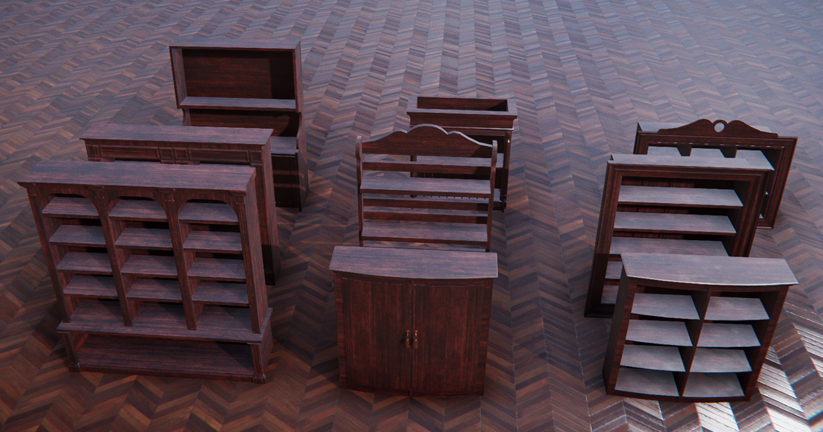 Wall Cabinet Collection | 3D 家具 | Unity Asset Store