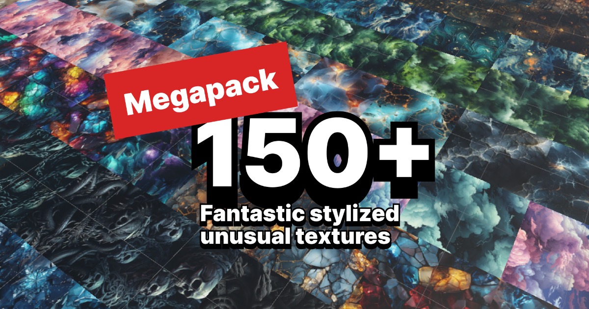 150+ Fantastic stylized unusual textures effects fantasy materials | 2D ...