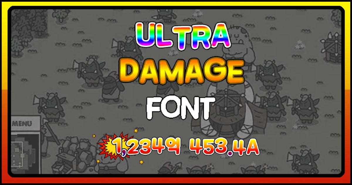 Ultra Light Damage Number Text Font | 2D GUI | Unity Asset Store
