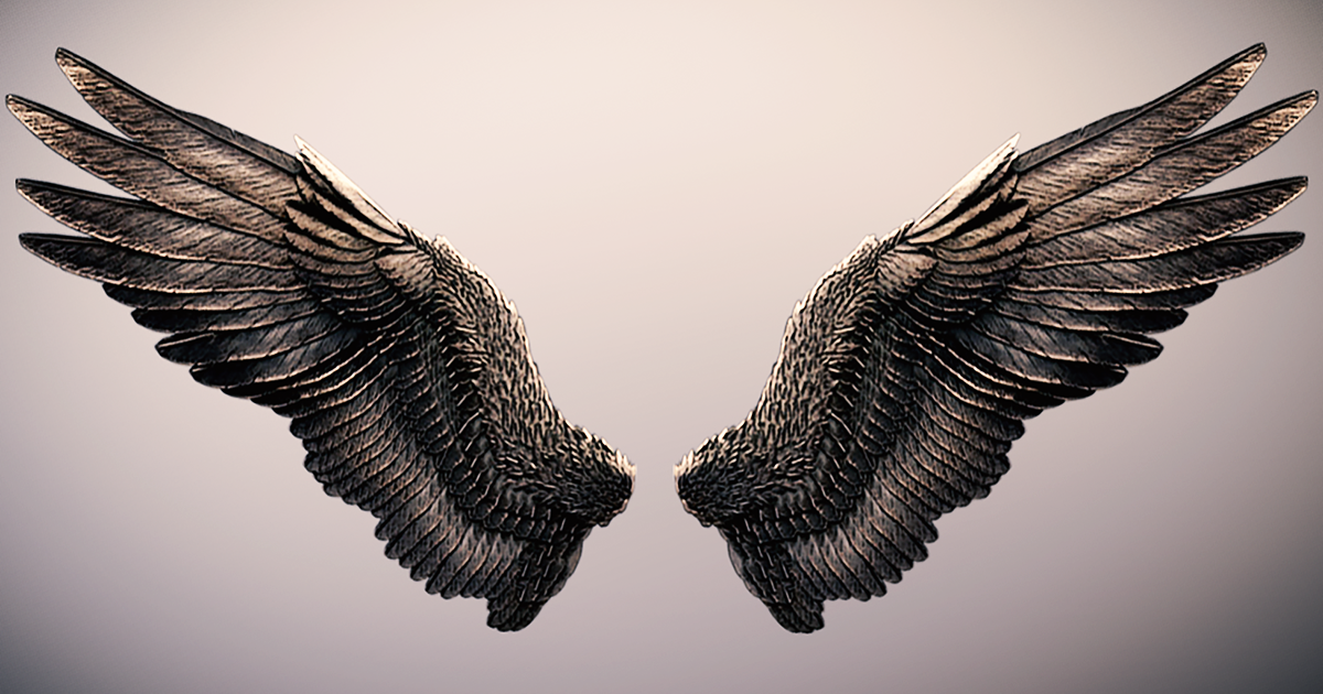 Low Poly Dark Angel Wings | 3D Animations | Unity Asset Store