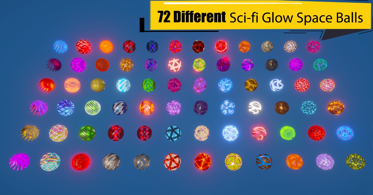 Space Balls Glow Pack | 3D Props | Unity Asset Store