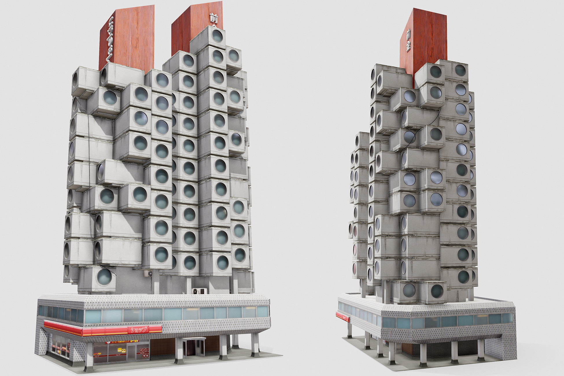 Tokyo Capsule Hotel | 3D エクステリア | Unity Asset Store