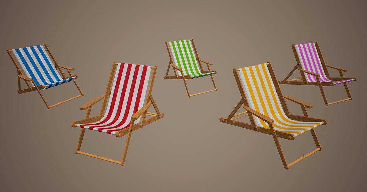 Summer Beach Chair | 3D Exterior | Unity Asset Store