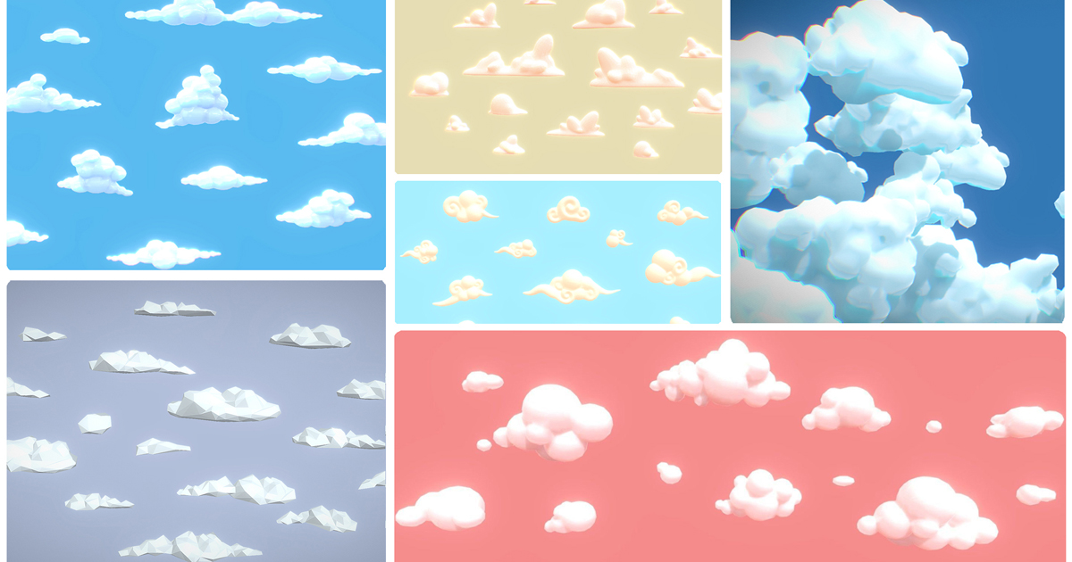 Stylized Clouds Collection | 3D Props | Unity Asset Store