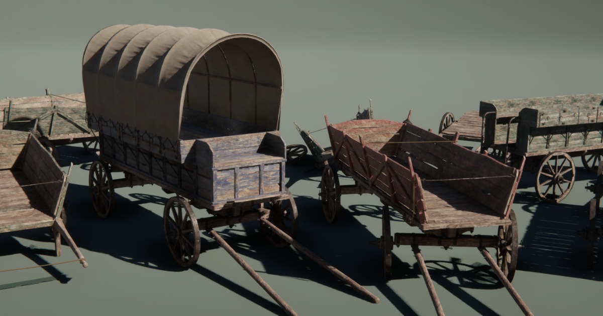 Medieval Carts PACK | 3D Exterior | Unity Asset Store