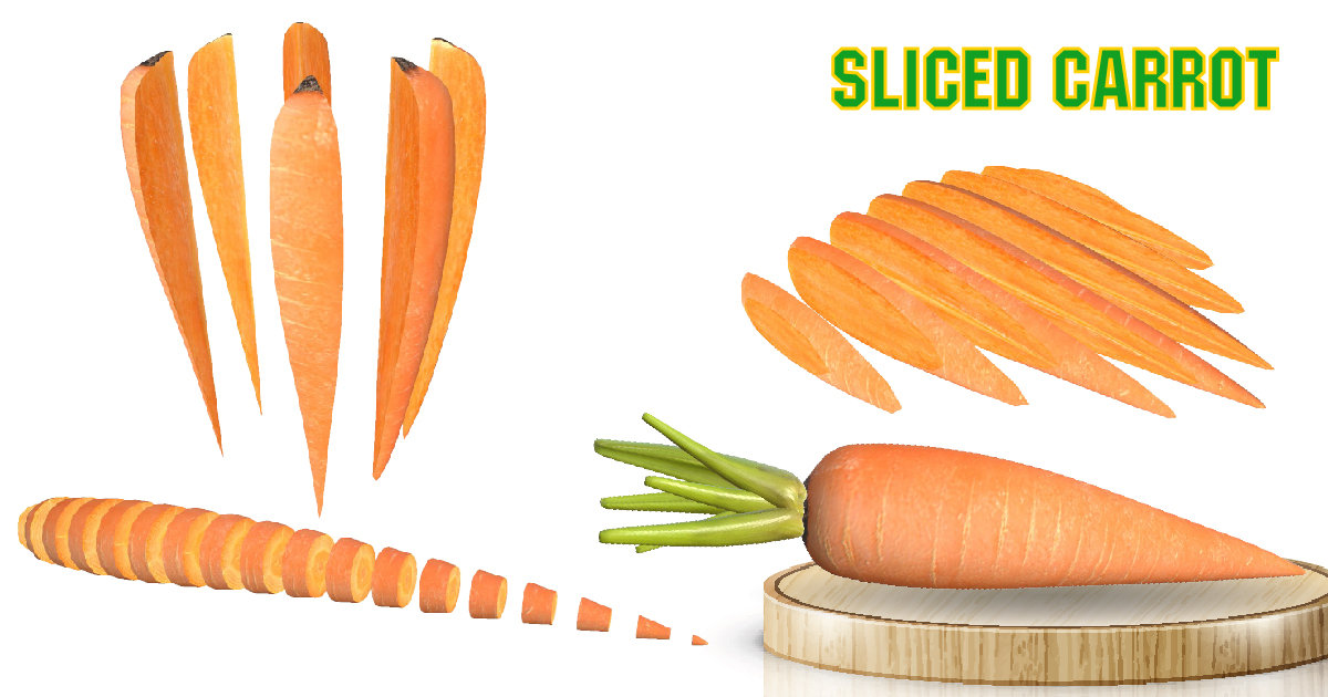 Food Slice Carrot | 3D Food | Unity Asset Store