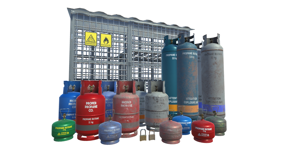 Gas Cylinder Collection | 3D Industrial | Unity Asset Store