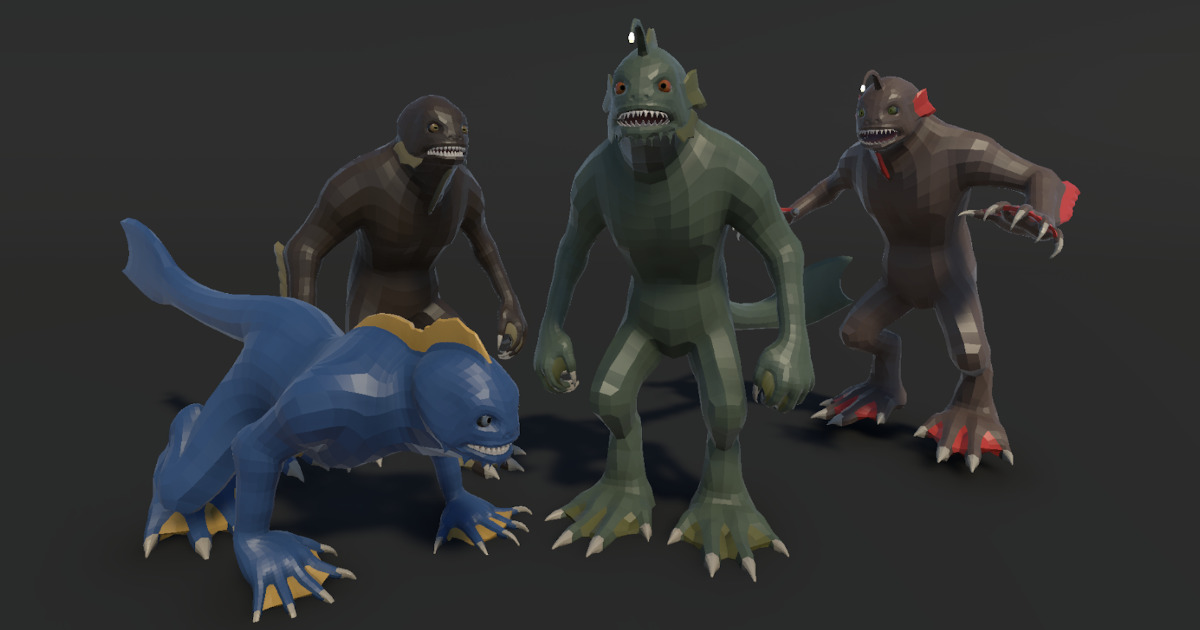 Fishman - Poly | 3D Creatures | Unity Asset Store
