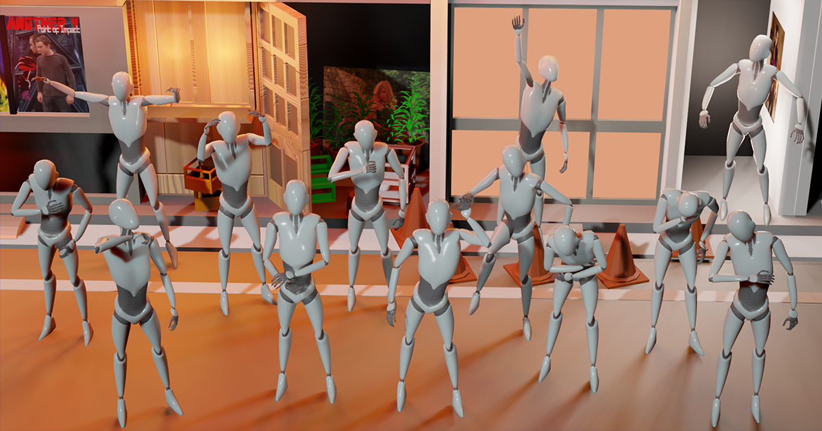 Various Attitudes animations (Motion Cast - FREE01) | 3D Animations ...